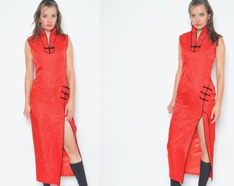 Asian Slit Dress - Etsy
