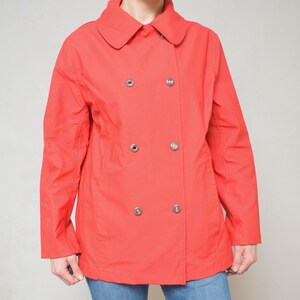 Vintage Red Raincoat / Woman Button up Raincoat / Original Sergio ...