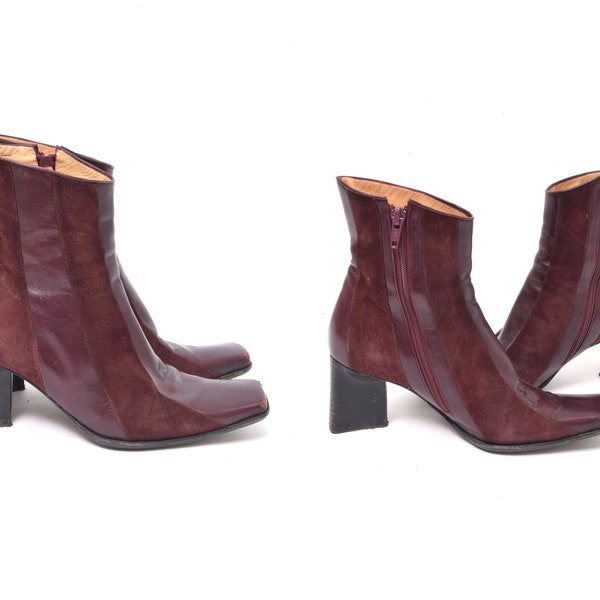 Burgundy Boots - Etsy