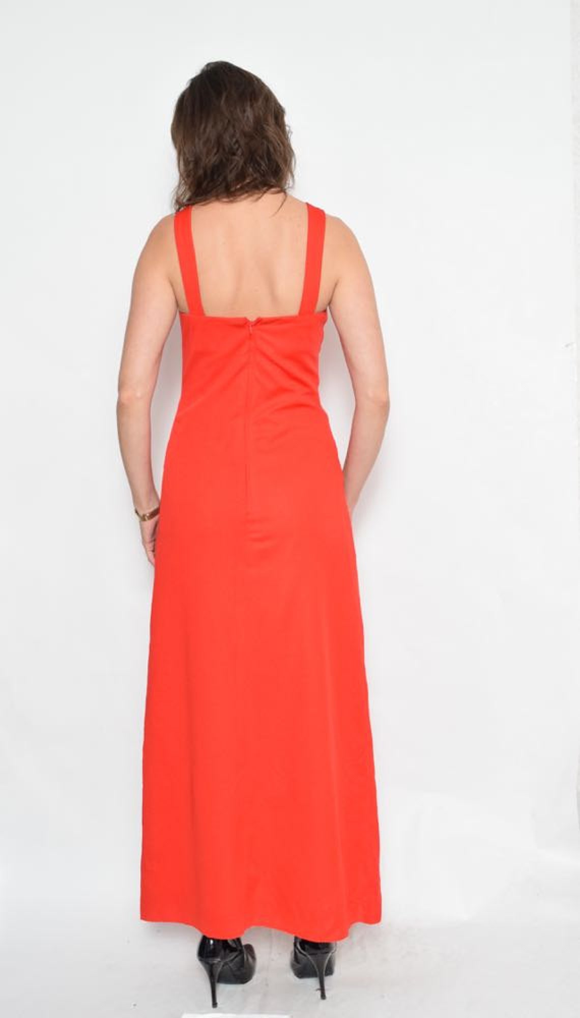 Vintage 80's Red Maxi Dress / Sleeveless Cocktail Red | Etsy