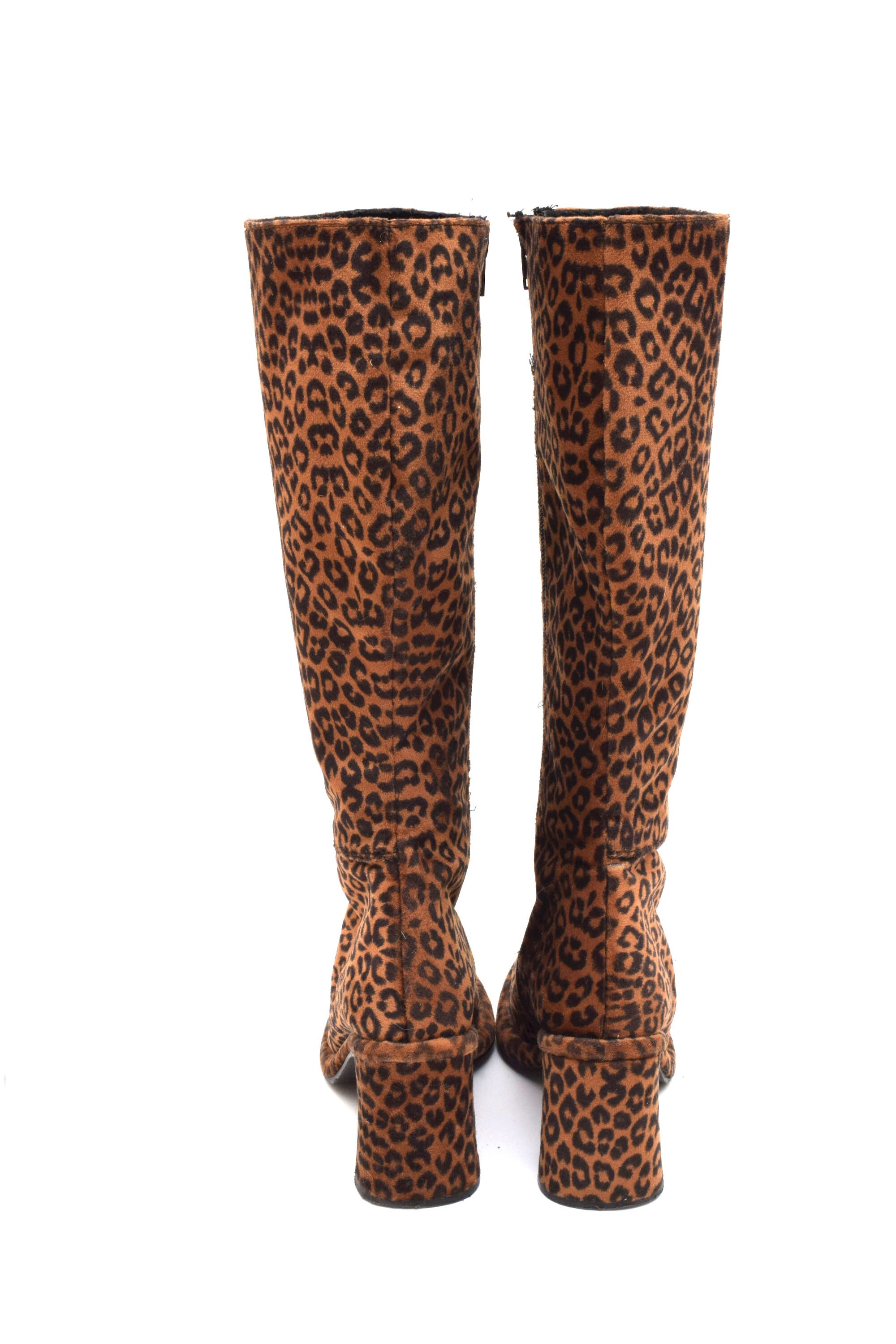 Vintage 90's Tall Brown Italian Leopard Print Velvet | Etsy