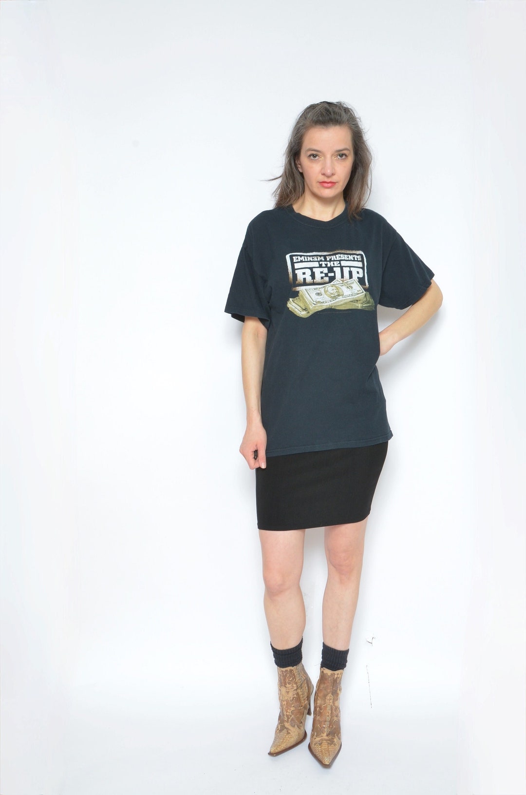 Camiseta Eminem Re-Up / Camisa Rap Vintage 00s 2YK - Tamanho Grande ...