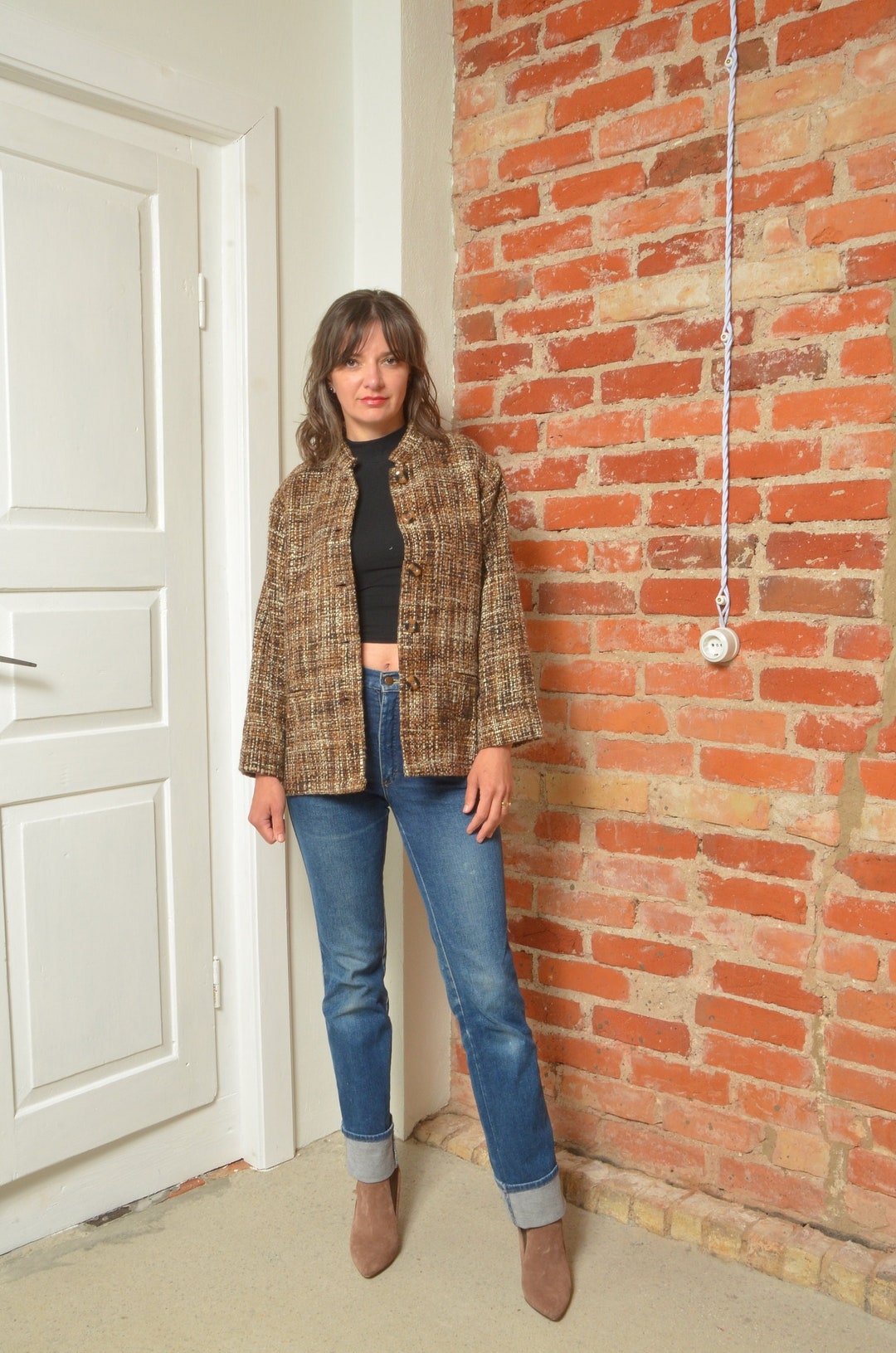 Reserved Pls Do Not Buy Vintage 80s Wool Button Tailored Blazer - Size ...