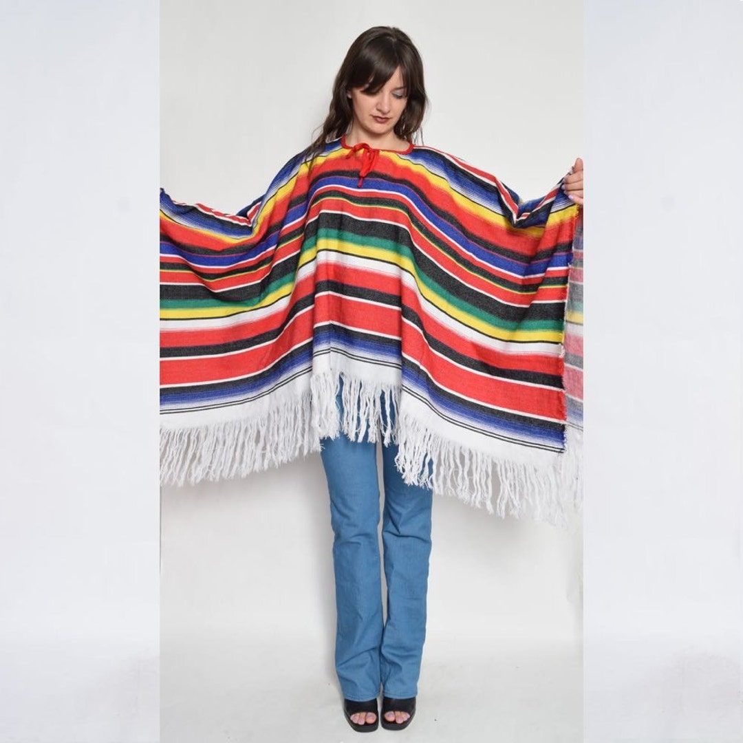 Vintage Mexican Native American Cape Poncho - Etsy