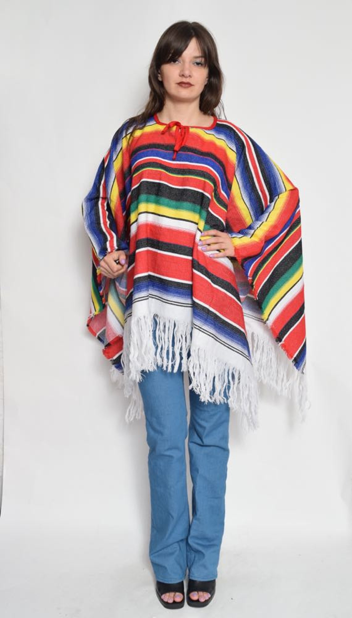 Vintage Mexican Native American Cape Poncho - Etsy