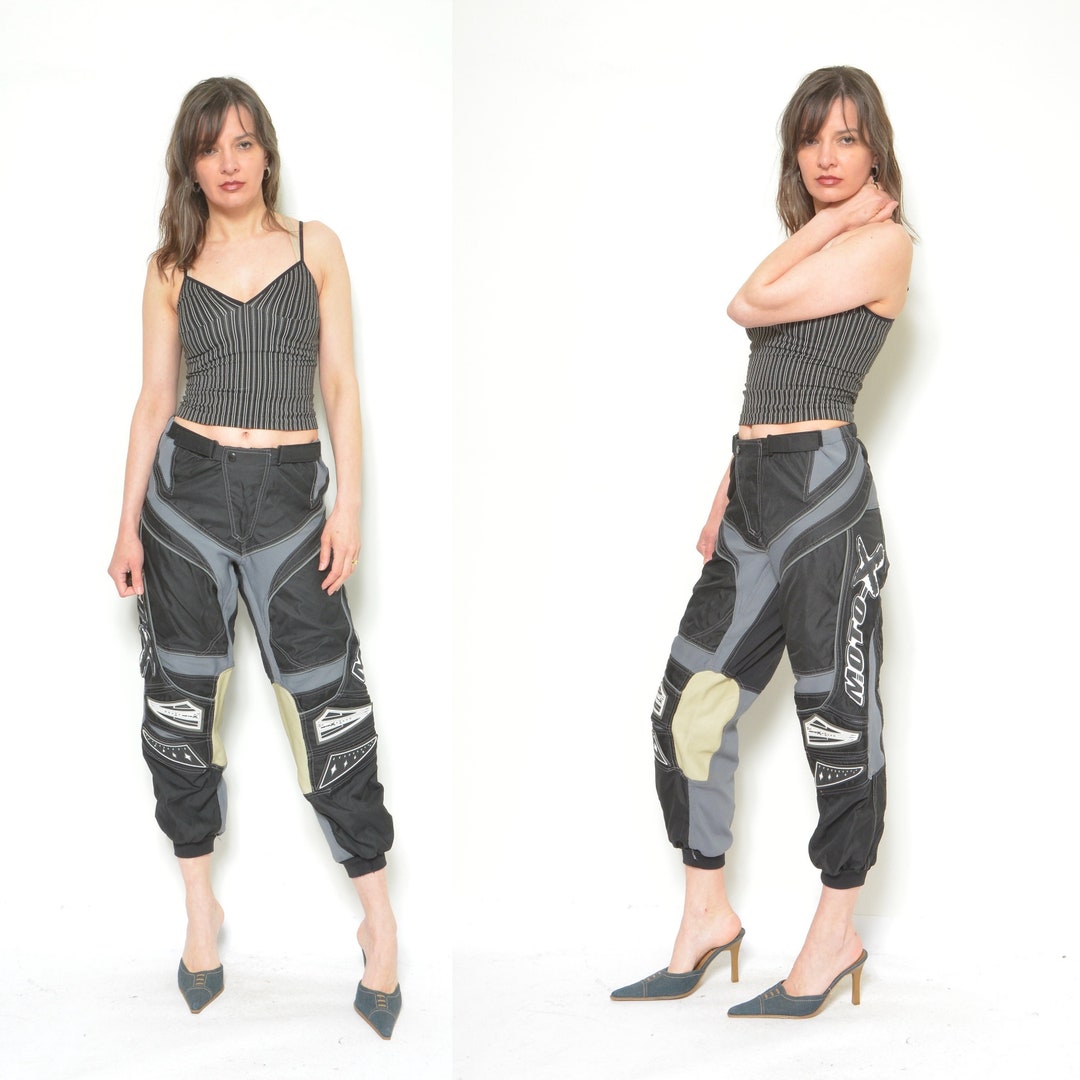 Vintage 90s Racers Color Blocking Pants With Protective Pads Size ...