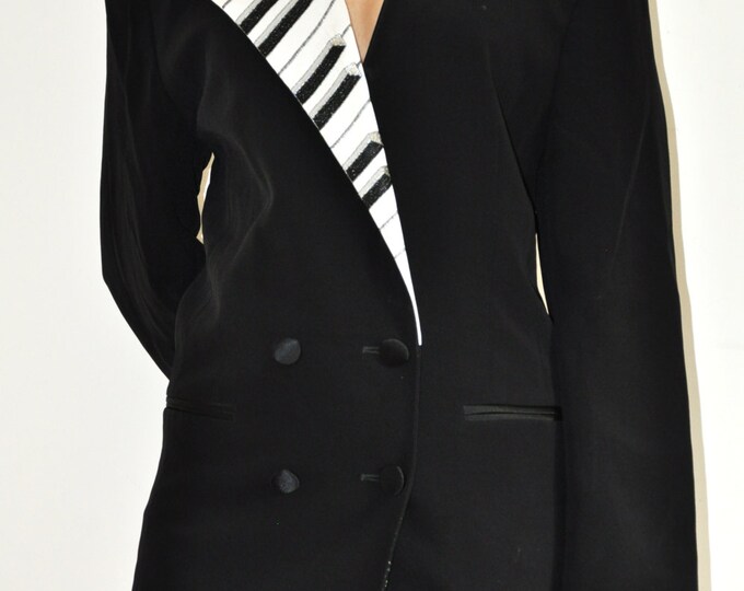 Vintage Piano Black Jacket - Etsy