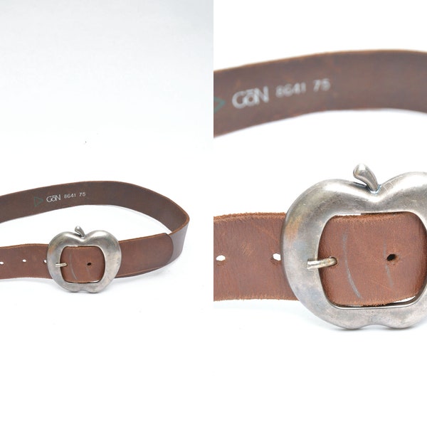 Brown Leather Belt - Etsy