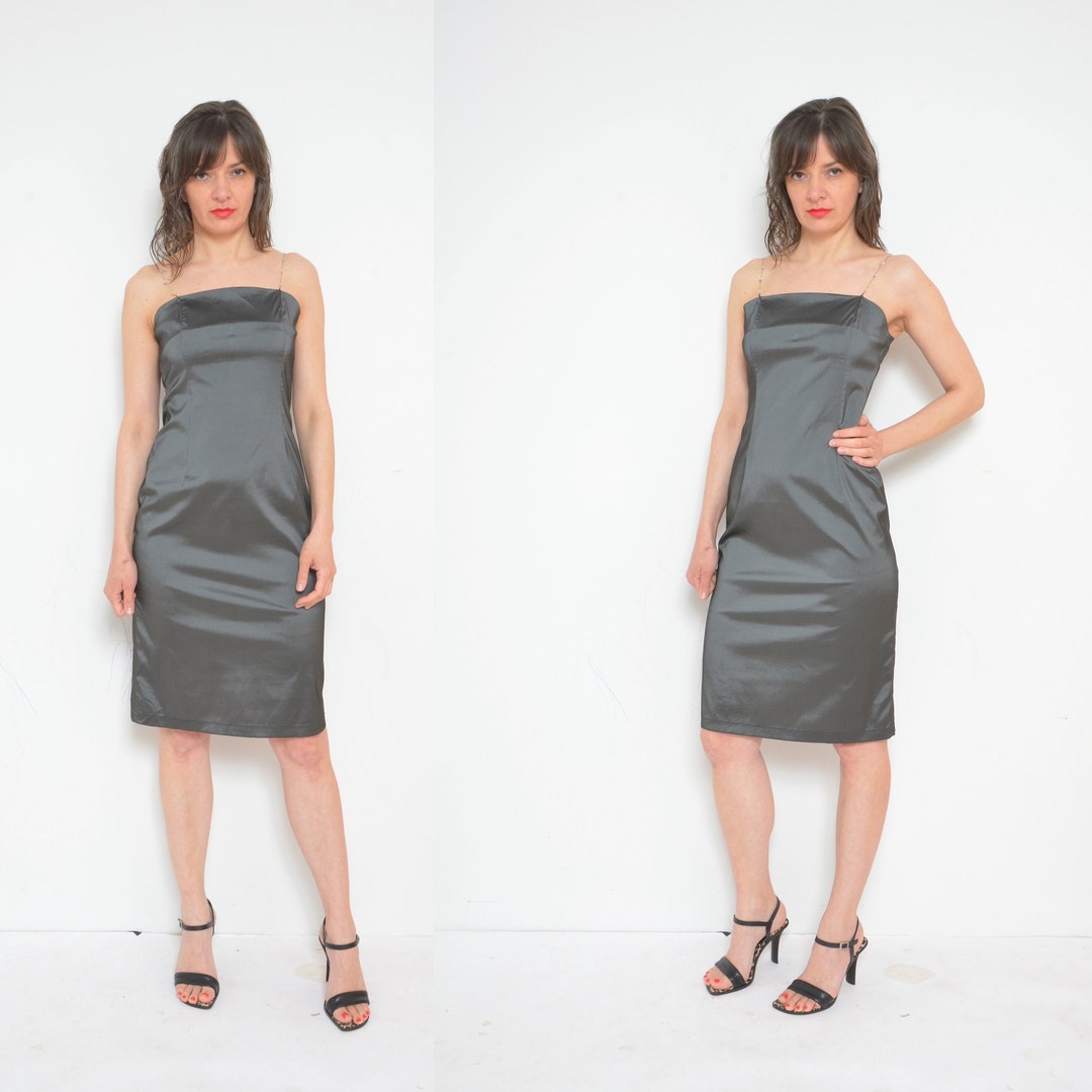 Vintage 00s Strappy Iridescent Dress / 2yk Sleeveless Glossy - Etsy