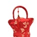 Vintage 90's Red Chinese Floral Design Small Mini Handbag / Red Satin ...