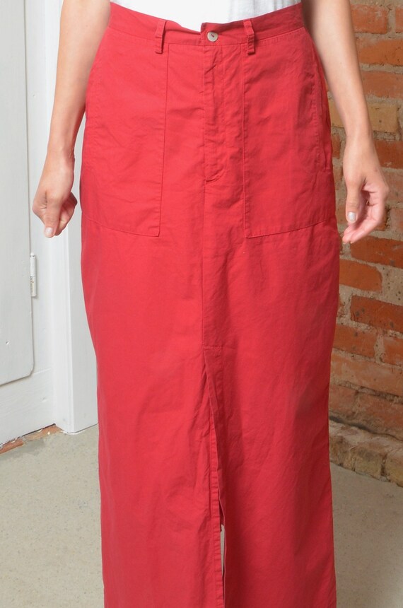 Vintage 00s Maxi Front Slit Pocket Skirt - Size L - Gem