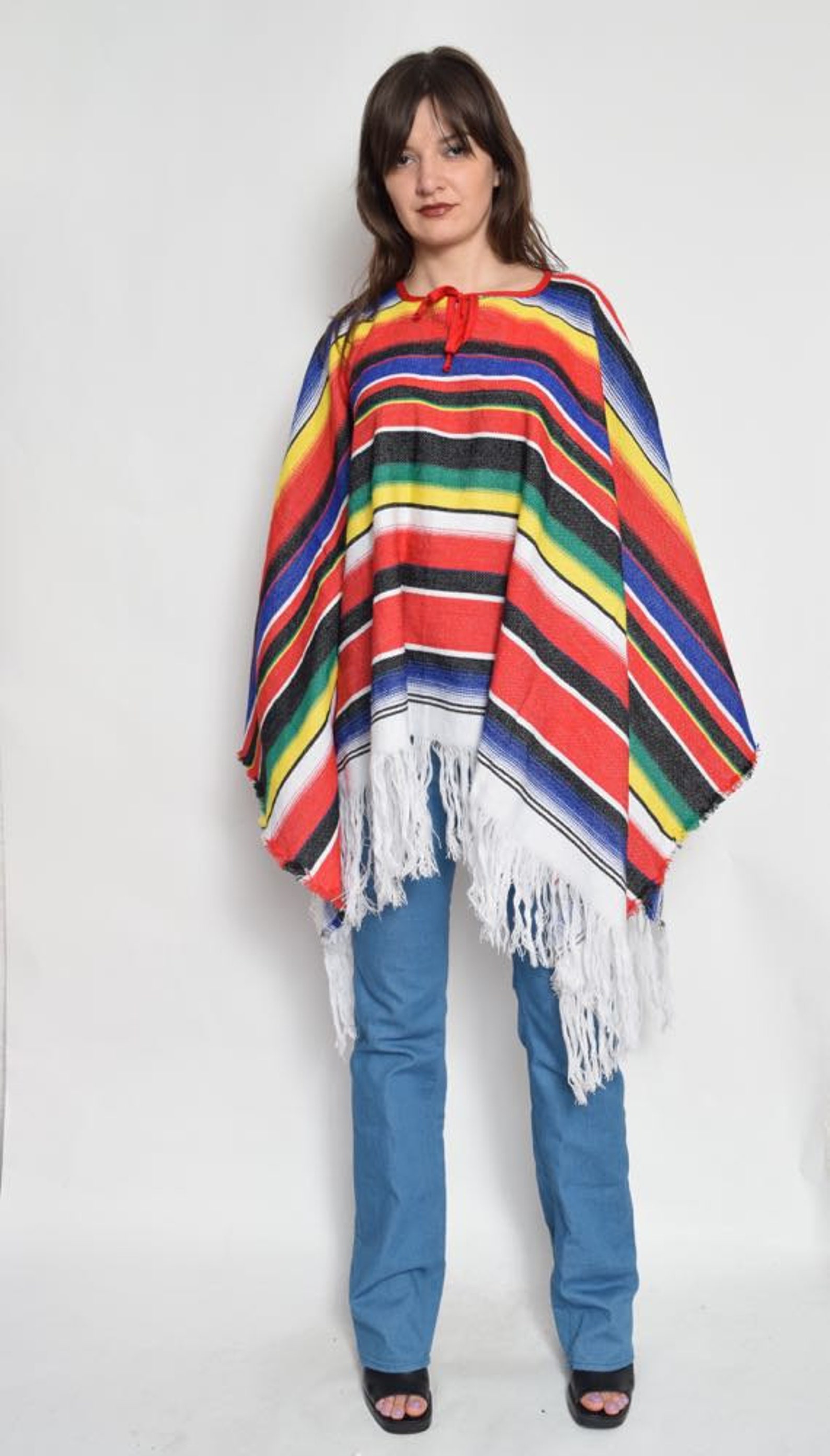 Vintage Mexican Native American Cape Poncho - Etsy