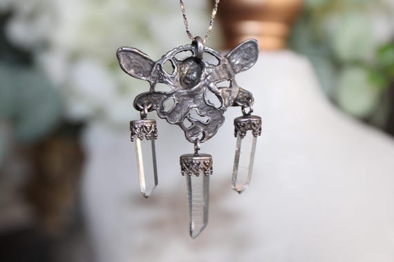 Rare Art Nouveau Antique Sterling & Quartz Crystal Wi… - Gem
