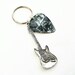 Guitar and Plectrum Keyring Guitar Pick Keychain - Etsy