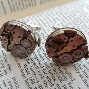 Steampunk Watch Cufflinks Mechanisms Torch Soldered Vintage Watch ...