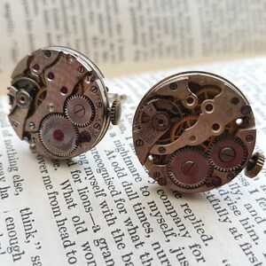 Steampunk Watch Cufflinks Mechanisms Torch Soldered Vintage Watch ...