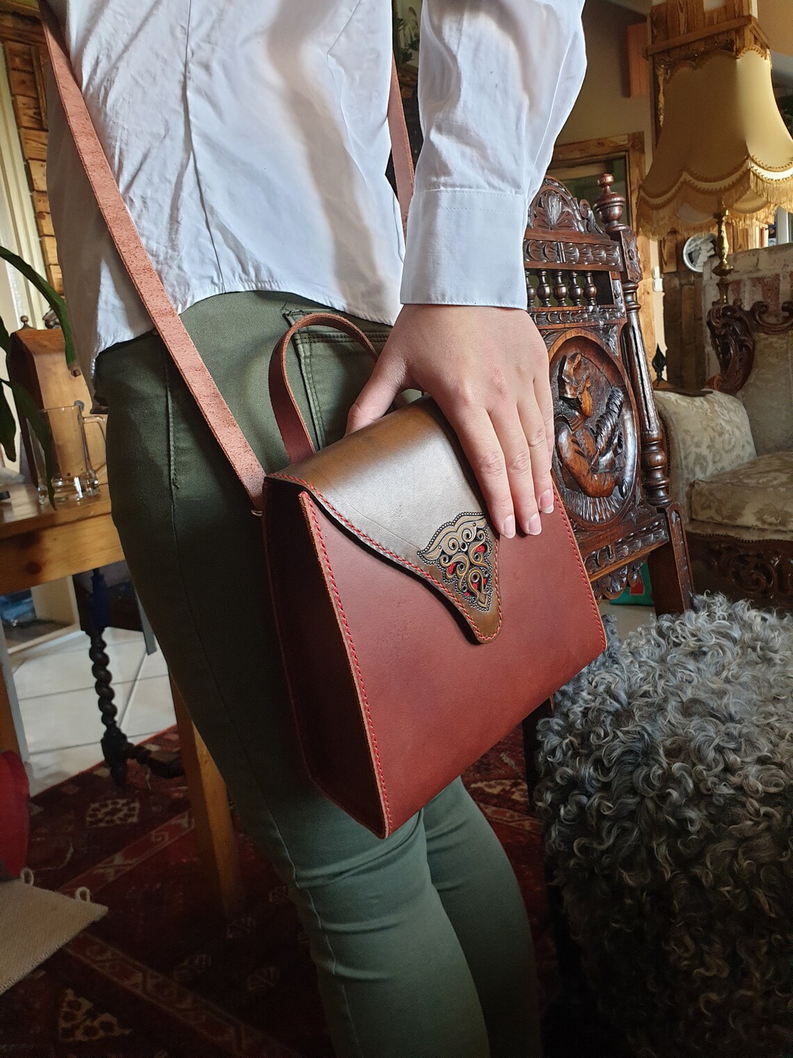 Custom Leather Backpack Convertible Leather Backpack Women | Etsy