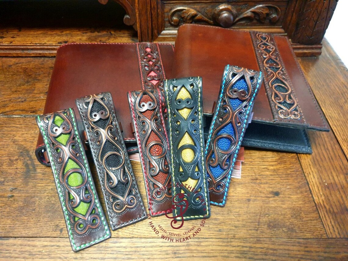 Unique Leather Pen Case With STINGRAY Leather, Leather Pen Holder ...