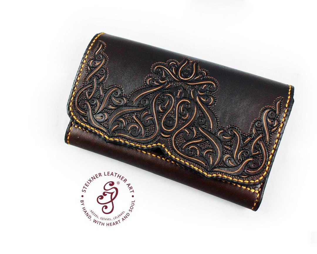Celtic Leather Wallet Genuine Leather Personalized Credit Card Wallet ...