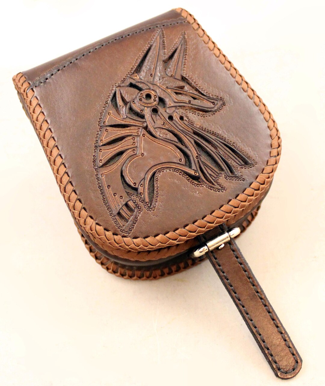 Anubis Belt Bag Stargate, Fantasy Belt Bag, Leather Pouch, LARP Sporran ...