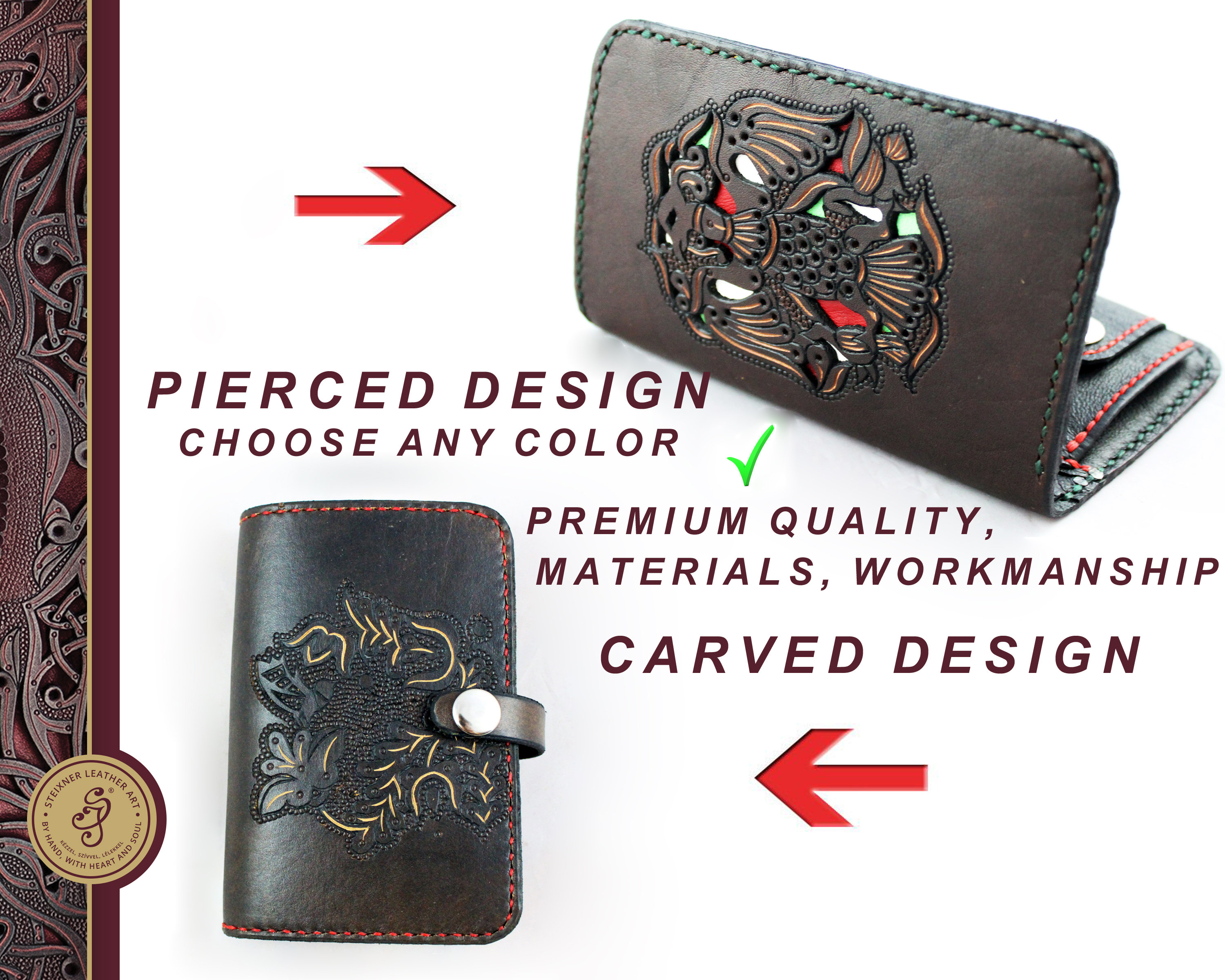 Celtic Tree Wallet Tree of Life Purse Leather Handmade - Etsy