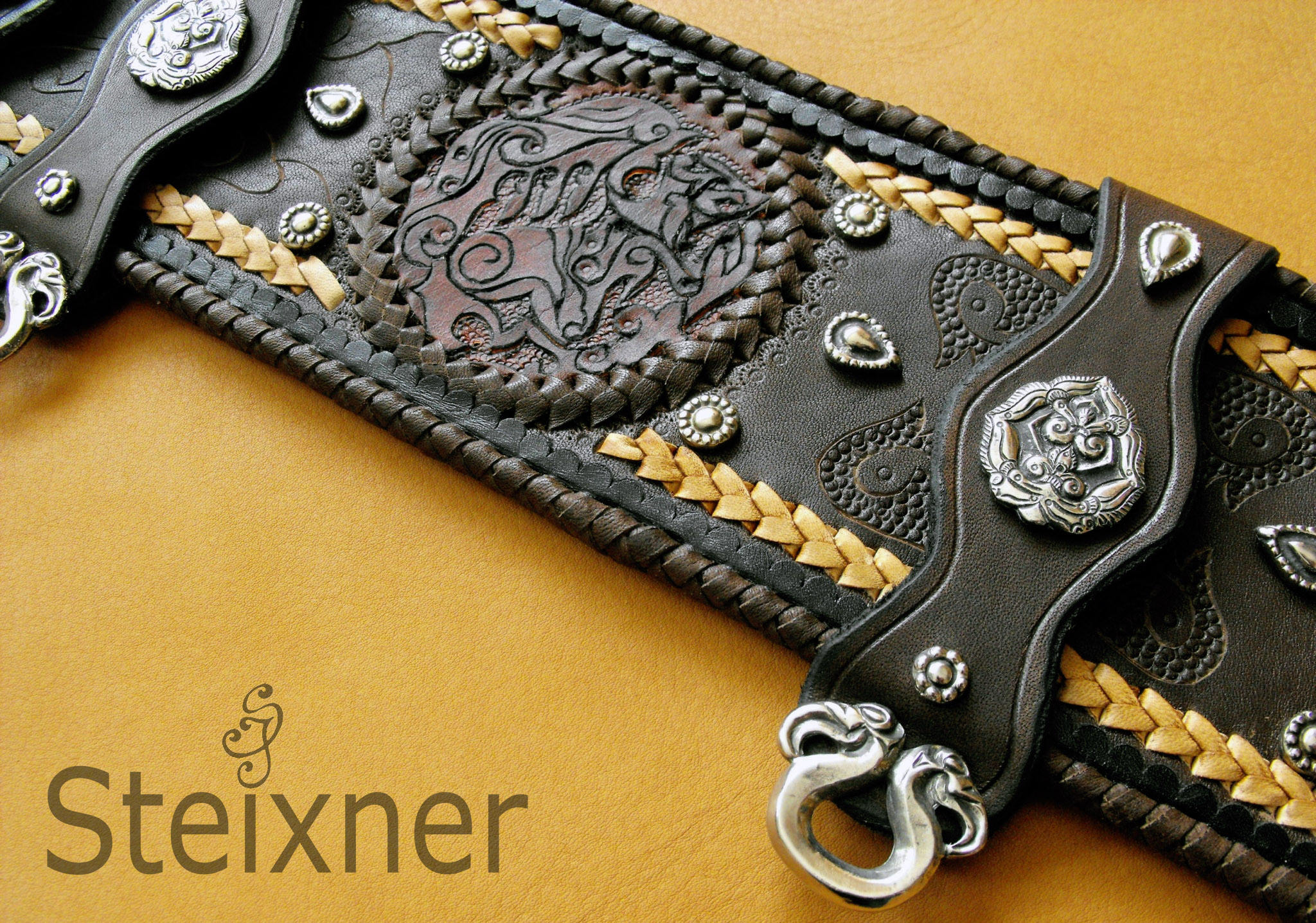 Full Grain Leather Waist Band, LARP Armor Belt, Wide Waist Belt, Hand ...
