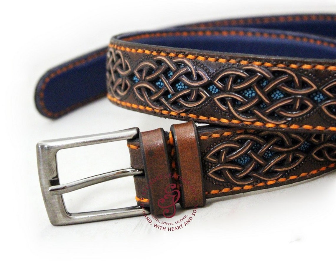 Custom Leather Belt Hand Tooled Leather Belt Artisan - Etsy