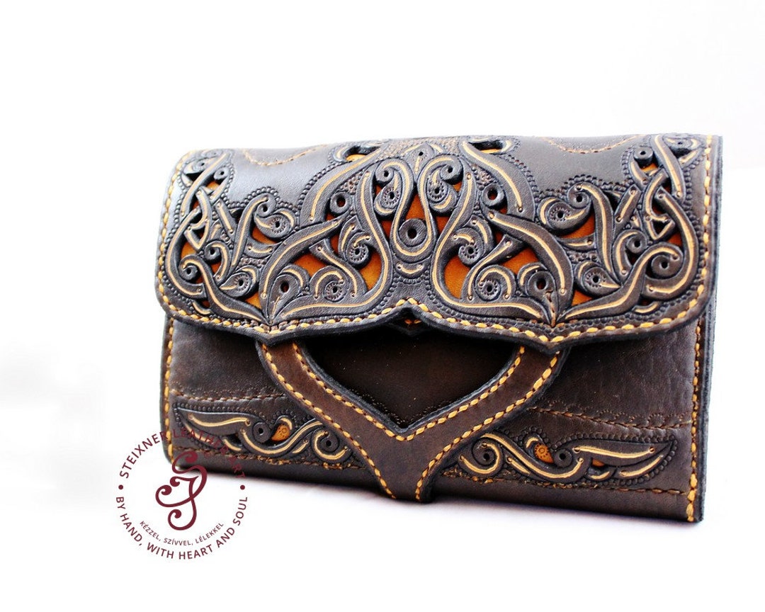 Celtic Leather Wallet Genuine Leather Personalized Credit Card Wallet ...