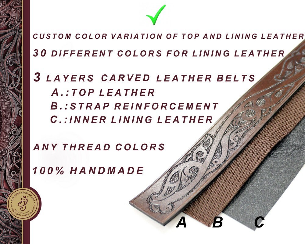 Engraved Leather Belt Personalized Belt Festival Belt Full | Etsy