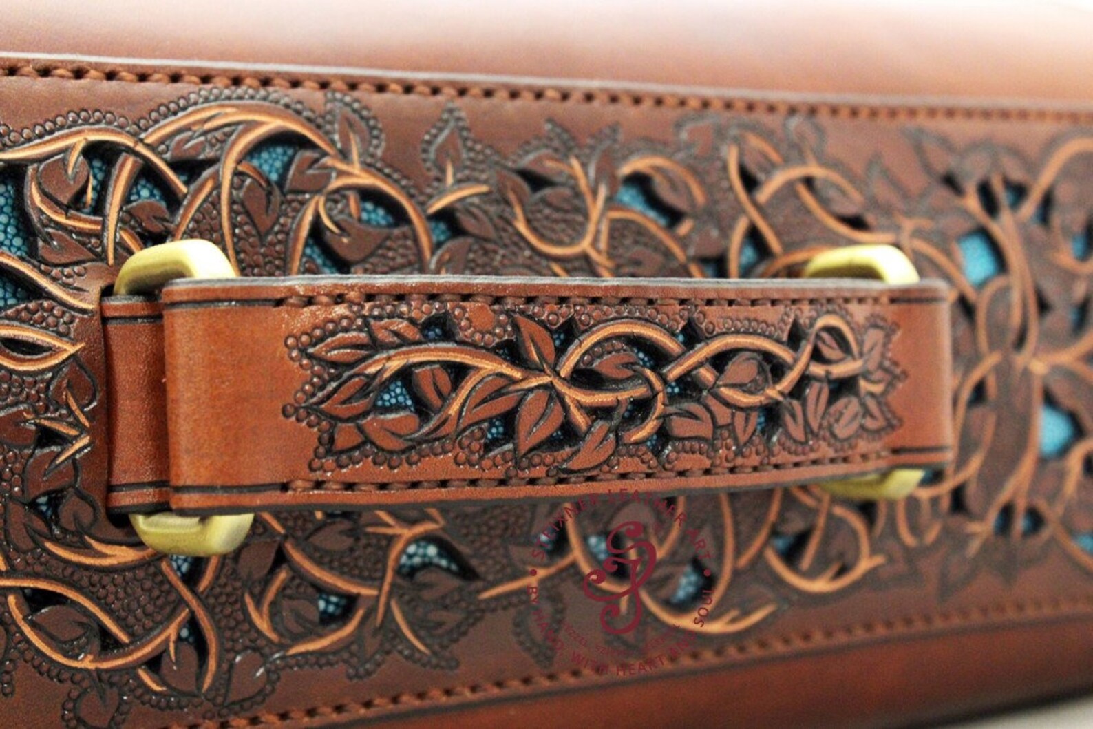 Full Grain Leather Bag, Men Messenger Bag, Hand Tooled Leather ...