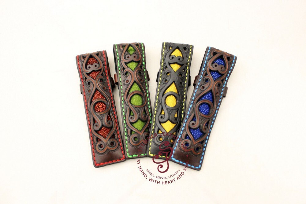 Unique Leather Pen Case With STINGRAY Leather, Leather Pen Holder ...