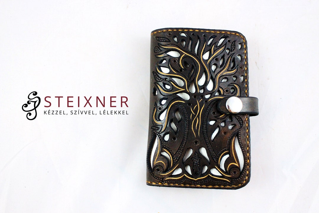 Fully Customizable Engraved Leather Notebook Case, Handmade Leather ...