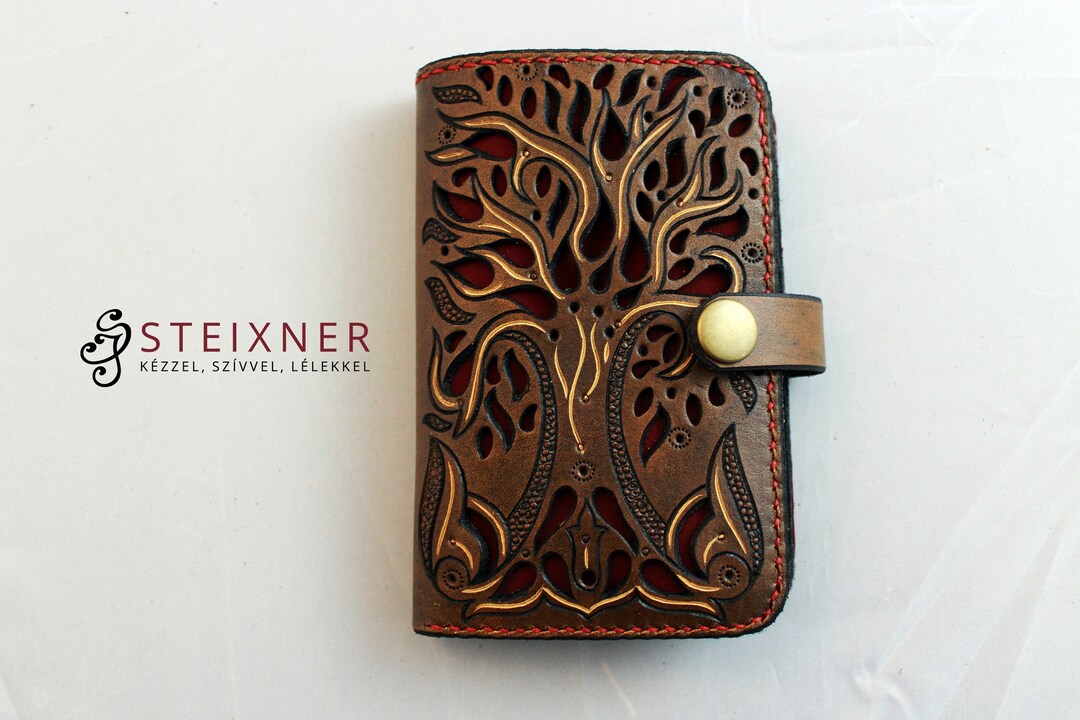 Celtic Tree Wallet, Tree of Life Purse, Leather Handmade Wallet, Tree ...