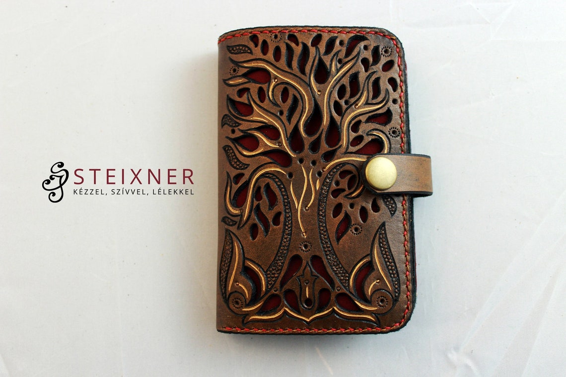 Celtic Tree Wallet, Tree of Life Purse, Leather Handmade Wallet, Tree ...