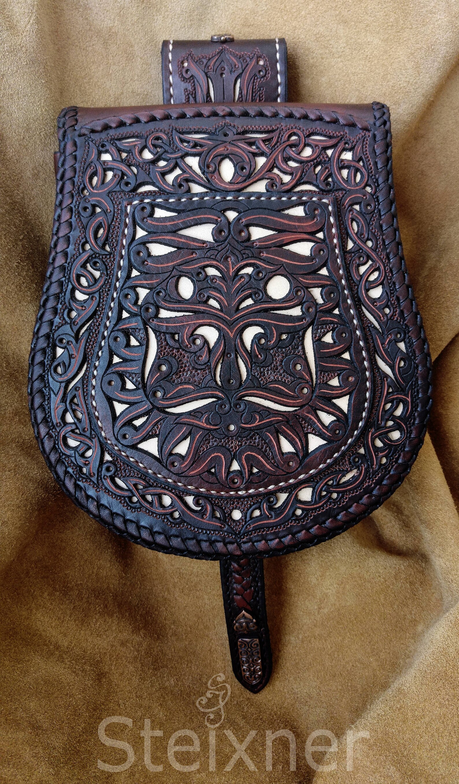 Medieval Leather Fanny Pack Celtic Bum Bag Leather Coin Purse Leather ...