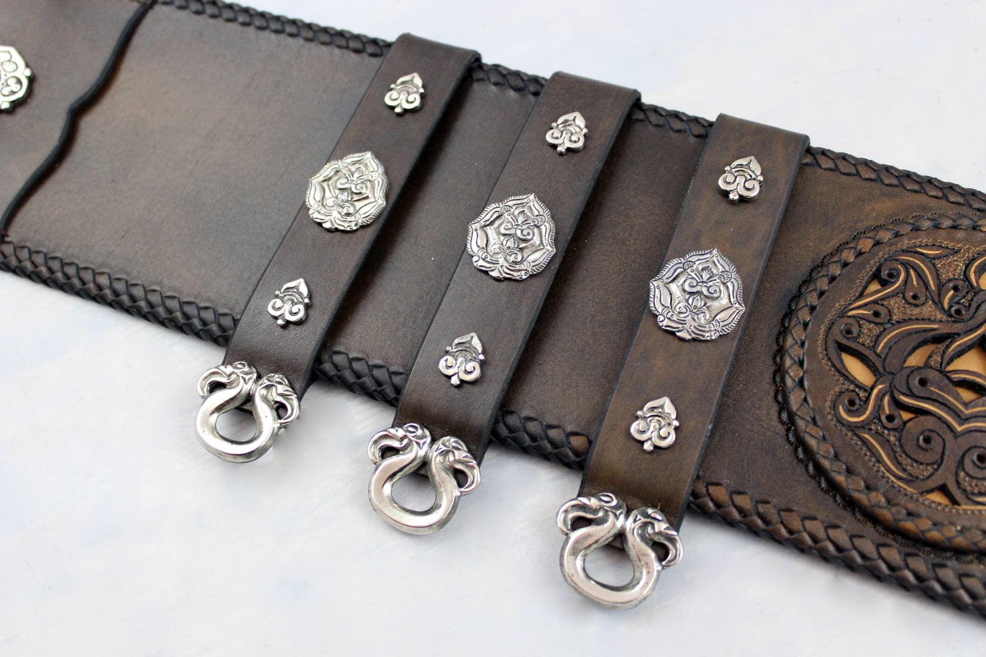 Handmade Leather Brown Belt/ Engraved Leather Belt as Gift/ - Etsy