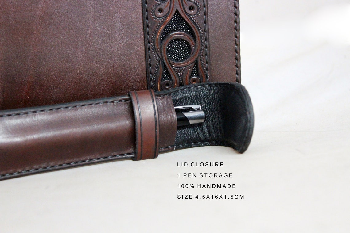 Personalised Leather Journal Note Book Diary Wallet Pen Holder - Etsy