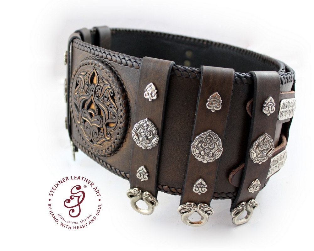 Handmade Leather Brown Belt/ Engraved Leather Belt as Gift/ - Etsy