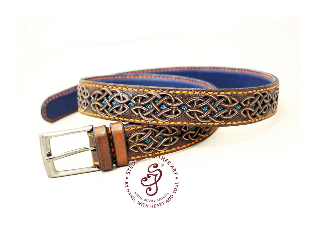 Custom Leather Belt, Hand Tooled Leather Belt, Artisan Accessories ...