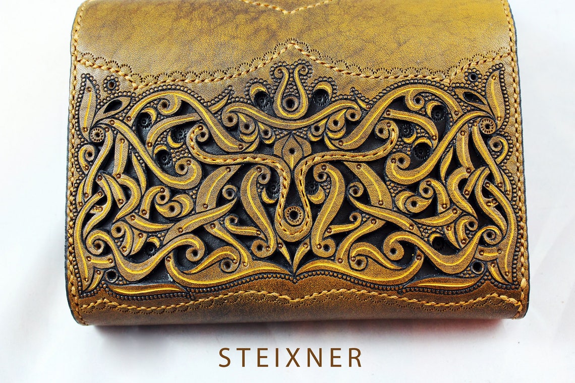 Fully Customizable Engraved Leather Wallet Personalized - Etsy