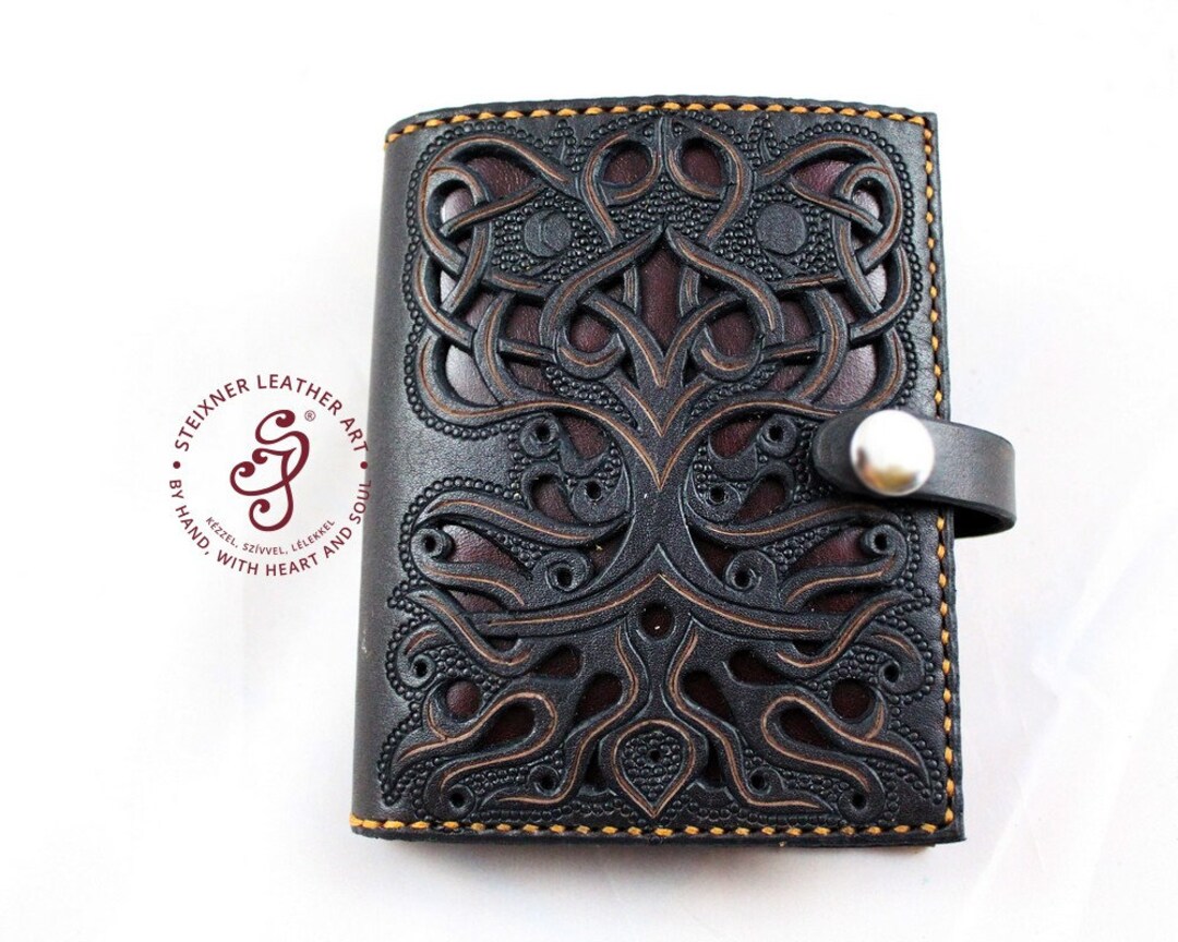 Personalized Leather Wallet, Hand Tooled Leather Wallet, Personalised ...