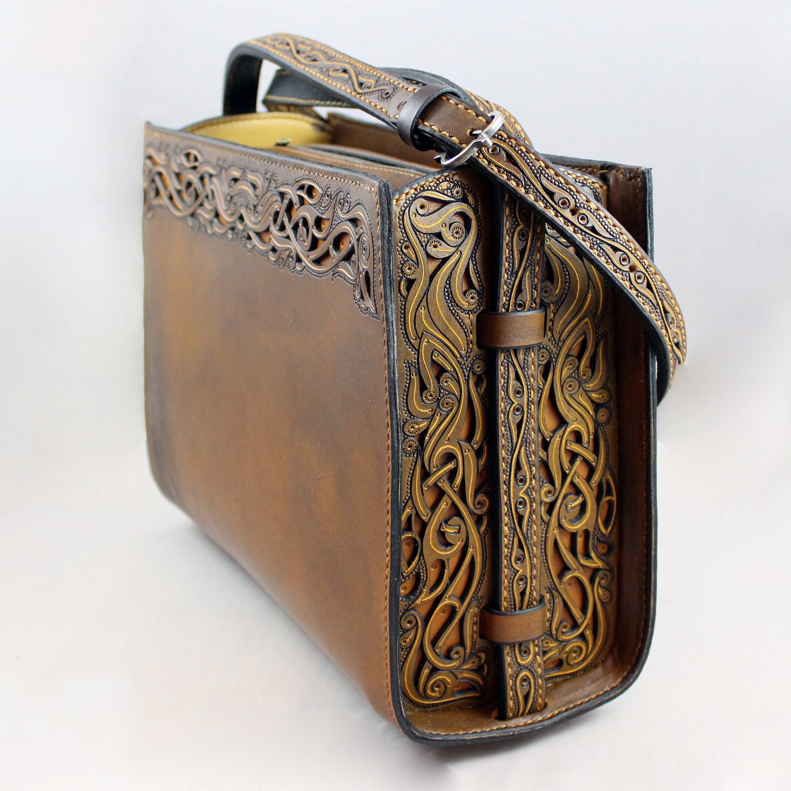 Leather Briefcase Leather Map Bag Business Briefcase Hand - Etsy