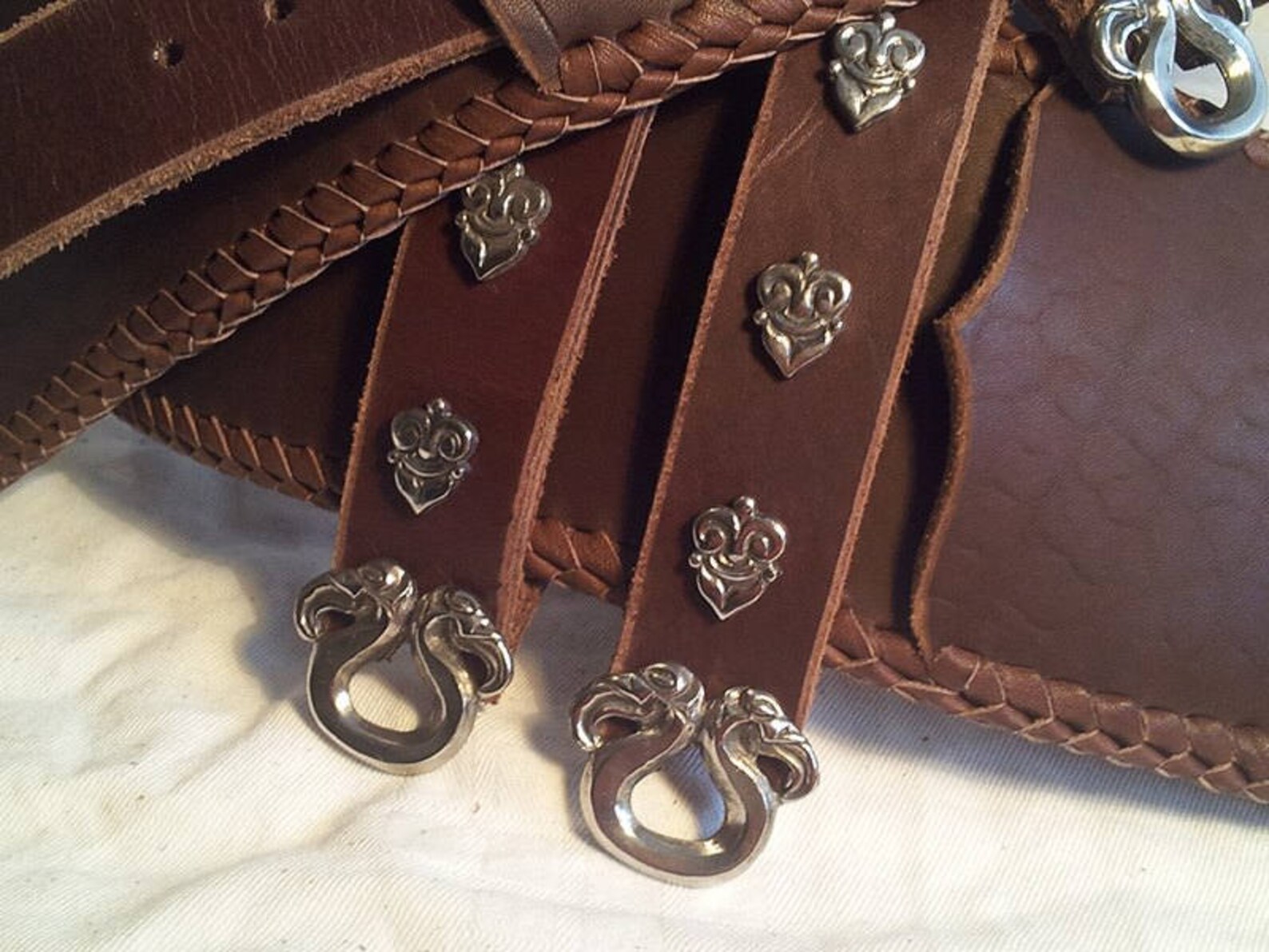 Medieval Belt Handmade Leather Weapon Belt for Medieval Dress Engraved ...