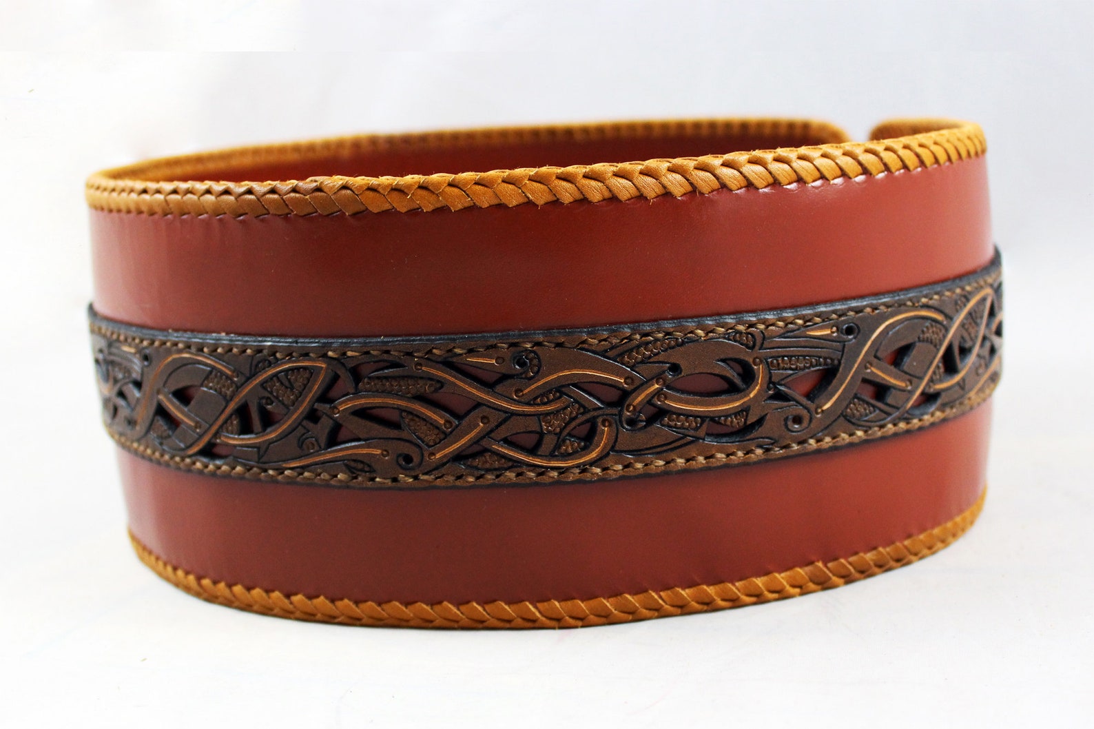 Double Buckle and Celtic Decorations Viking Belt the Witcher | Etsy