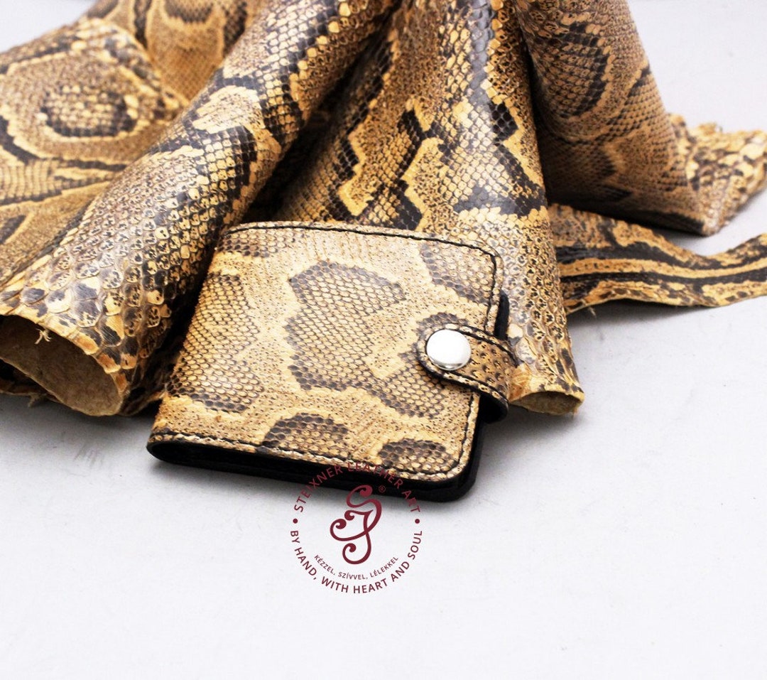 Genuine Real Python Snake Skin Leather Men's Bifold Wallet Handmade ...