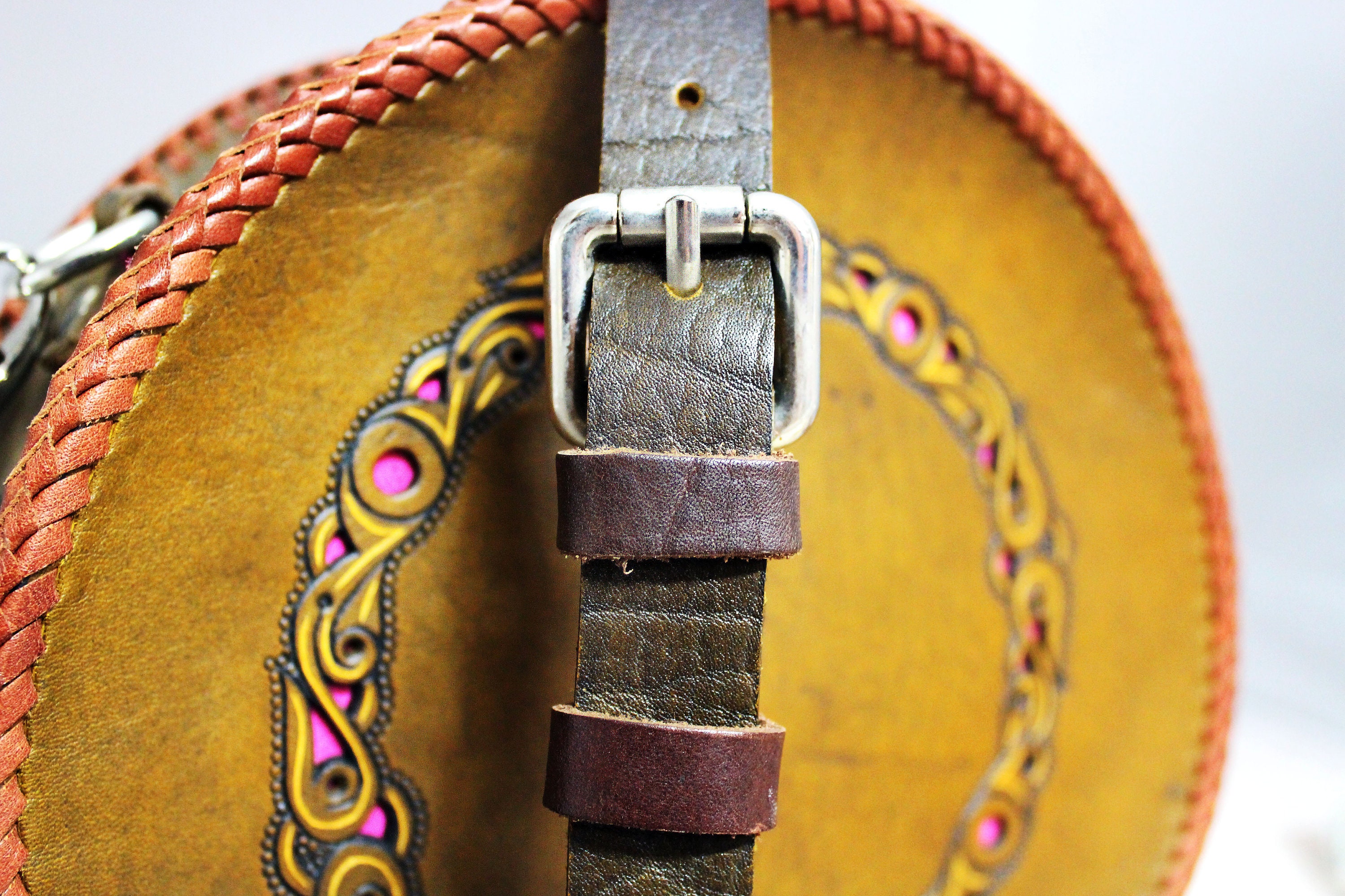 CROSSBODY BAG, Crossbody Purse, Round Bag, Crossbody Leather Bag ...