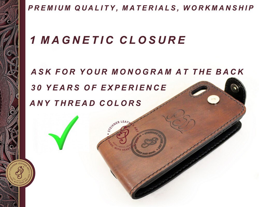 Hand Tooled Leather Phone Case, Personalized Mobile Phone Case, Samsung ...