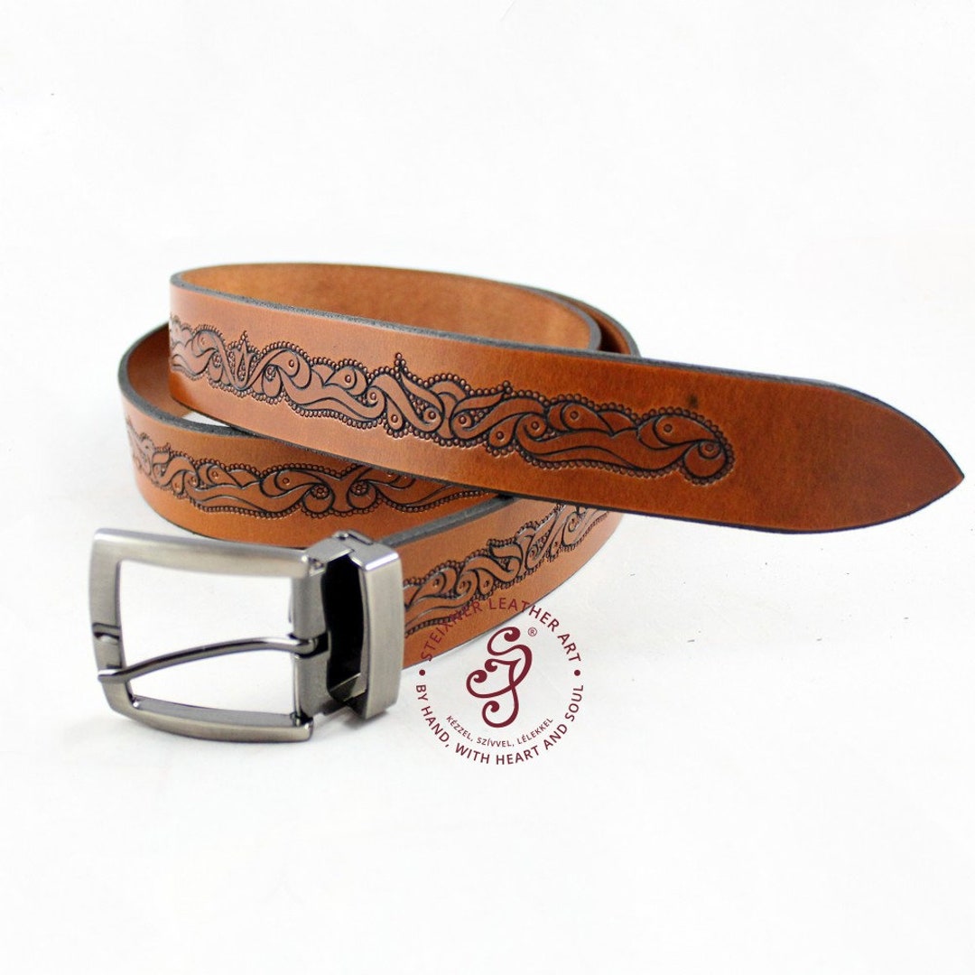 Engraved Leather Belt, Personalized Belt, Festival Belt, Full Grain ...