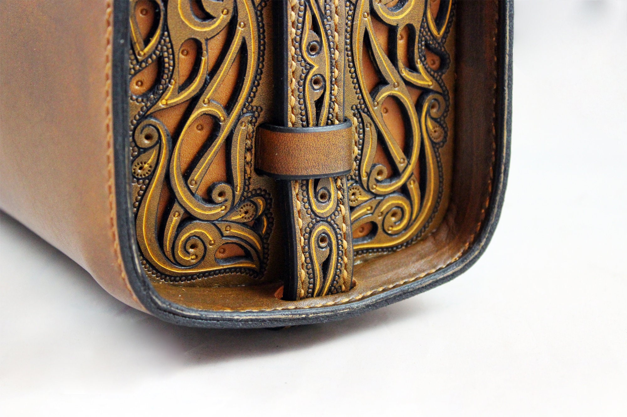 Leather Briefcase Leather Map Bag Business Briefcase, Hand Stitched ...