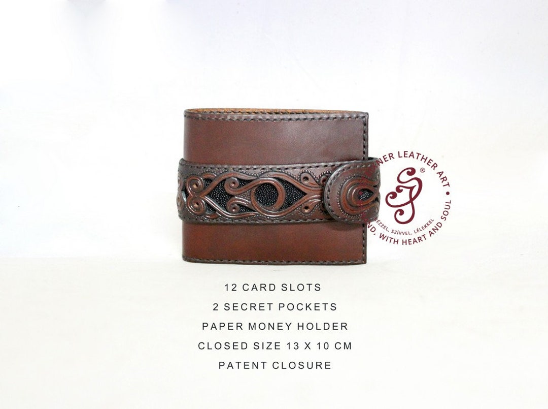 Personalised Real Leather Rustic Men's Wallet, Handmade Vintage Hunter ...